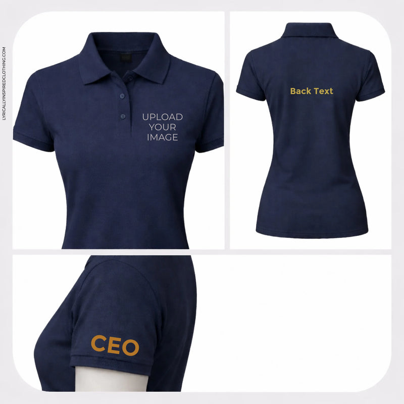 Custom Ladies and Unisex/Mens Polo Shirt - Upload Your Logo, Text or D ...